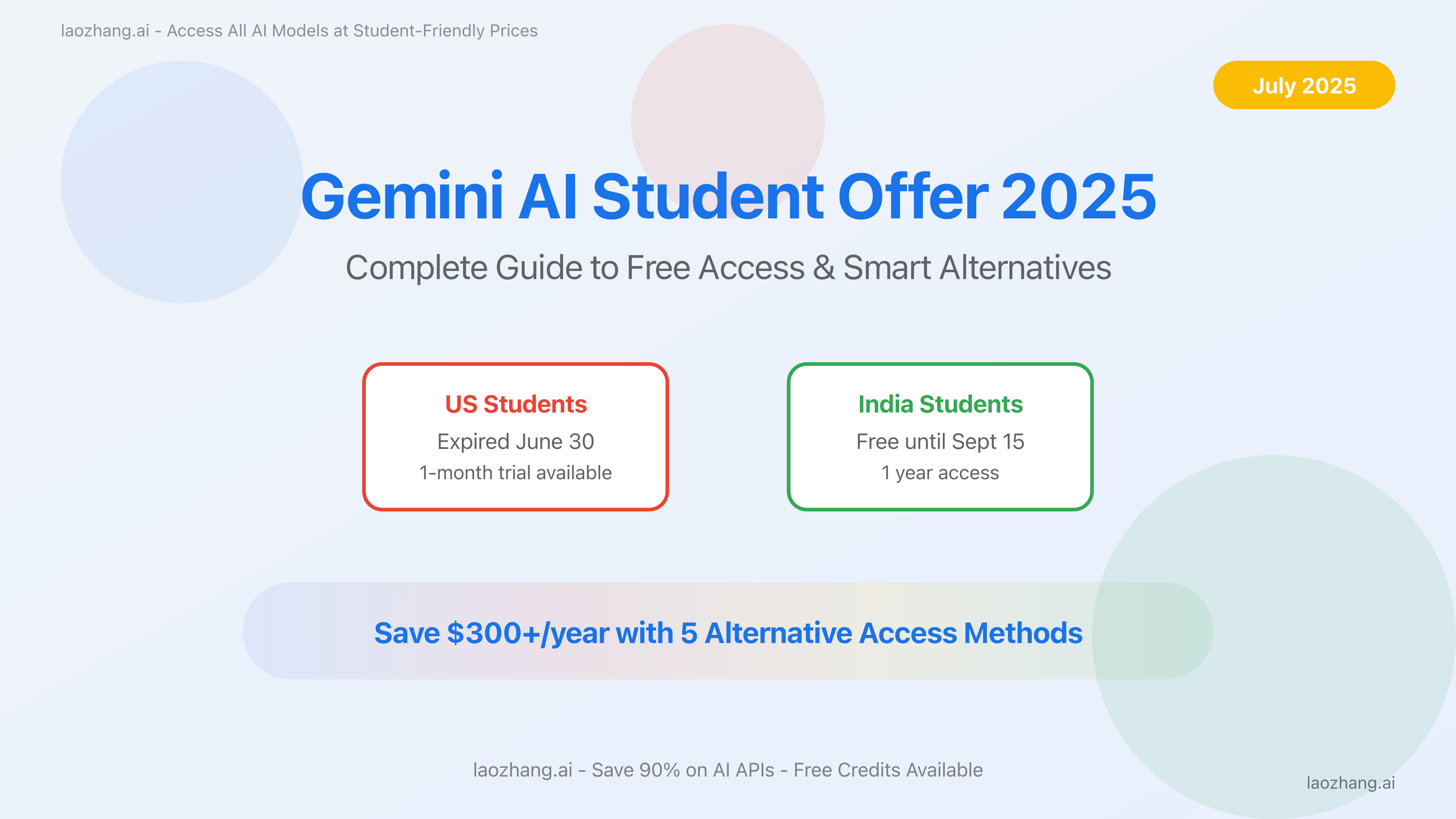 Gemini AI Student Offer 2025: Complete Guide to Free Access + 5 Money-Saving Alternatives After ...